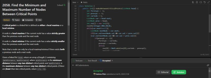 Ashima Pillai on LinkedIn: #day11 #leetcode #algorithm #problemsolving ... Ashima Pillai on LinkedIn: #day11 #leetcode #algorithm #problemsolving ...