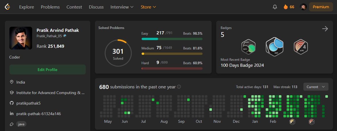 Pratik Pathak on LinkedIn: #problemsolving #leetcode #techjourney # ... Pratik Pathak on LinkedIn: #problemsolving #leetcode #techjourney # ...