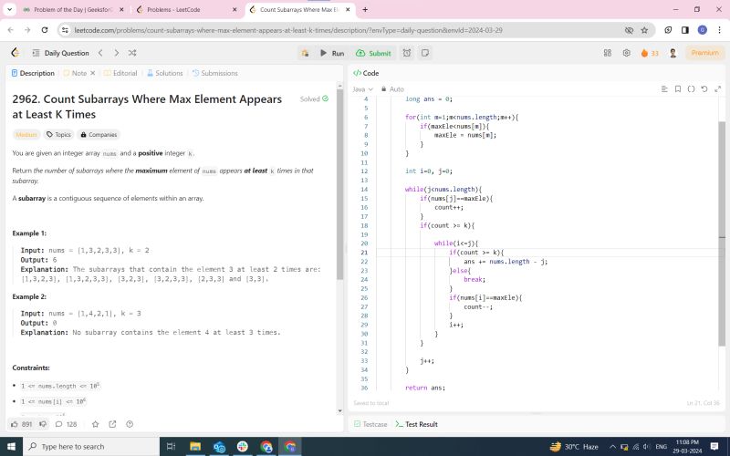 Day109 of #125daysofcodechallenge: Count Subarrays | Gajendra Jangid ... Day109 of #125daysofcodechallenge: Count Subarrays | Gajendra Jangid ...