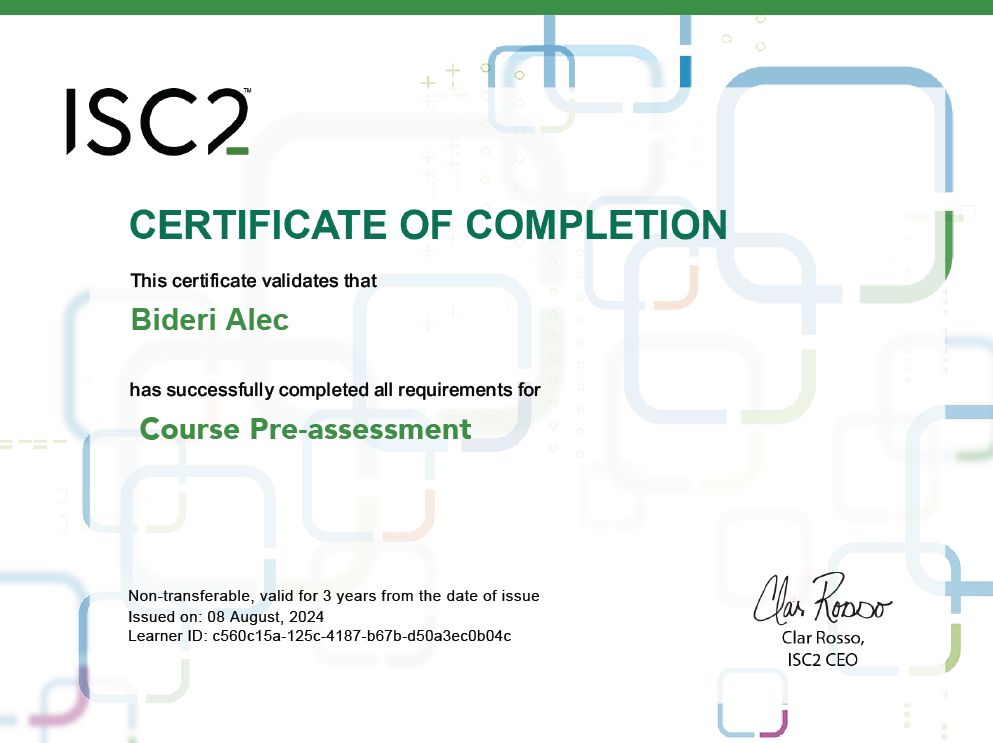 BIDERI Alec on LinkedIn: #cybersecurity #isc2 #careergrowth # ... BIDERI Alec on LinkedIn: #cybersecurity #isc2 #careergrowth # ...