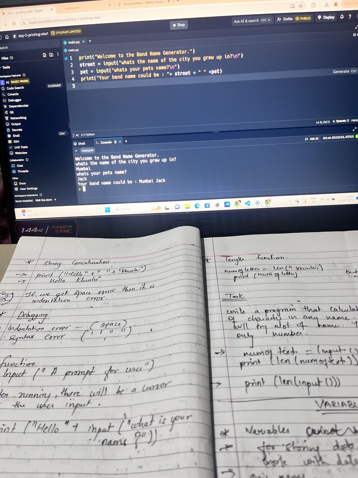 Khushi Tiwari on LinkedIn: #100daysofcode #100daysofcode #python # ... Khushi Tiwari on LinkedIn: #100daysofcode #100daysofcode #python # ...