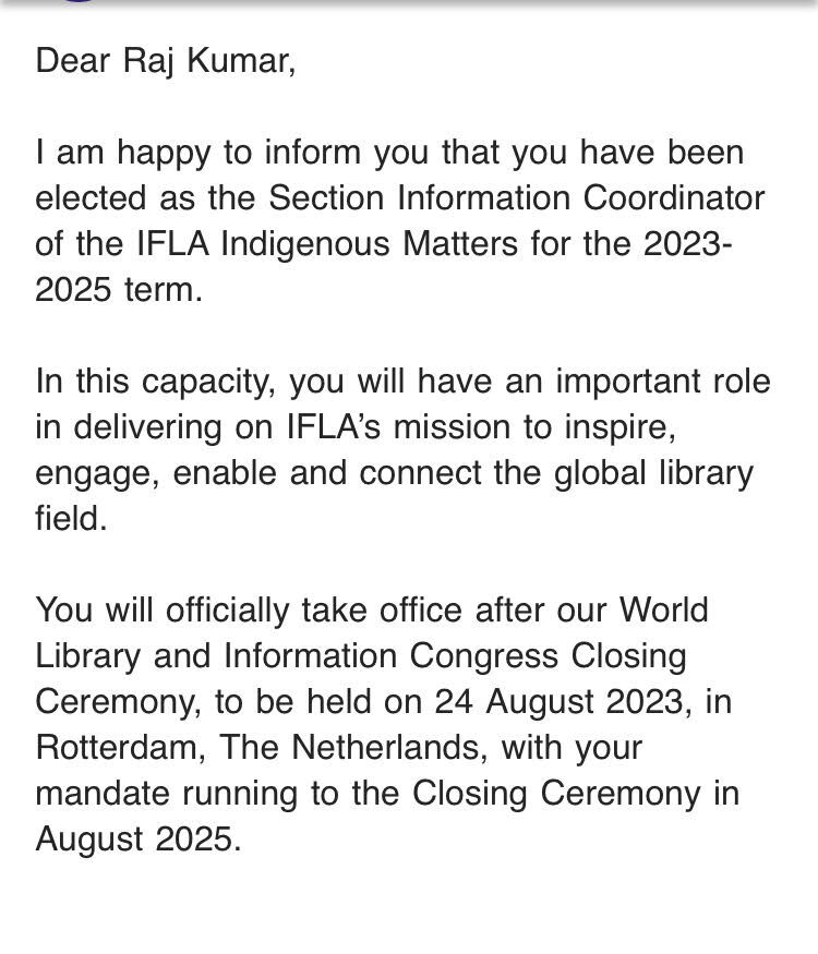 Raj Kumar Bhardwaj, PhD on LinkedIn: #ifla Raj Kumar Bhardwaj, PhD on LinkedIn: #ifla