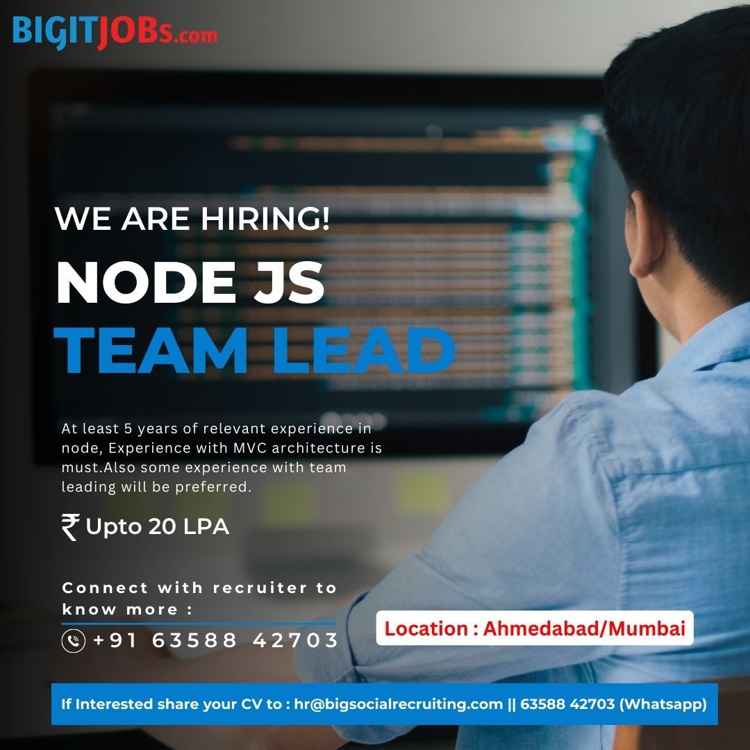BIG IT JOBs on LinkedIn: #nodejs #nodejsdeveloper #nodejsdevelopment # ... BIG IT JOBs on LinkedIn: #nodejs #nodejsdeveloper #nodejsdevelopment # ...