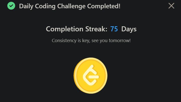 Umesh Mali on LinkedIn: #codingchallenge #leetcode #achievementunlocked ... Umesh Mali on LinkedIn: #codingchallenge #leetcode #achievementunlocked ...