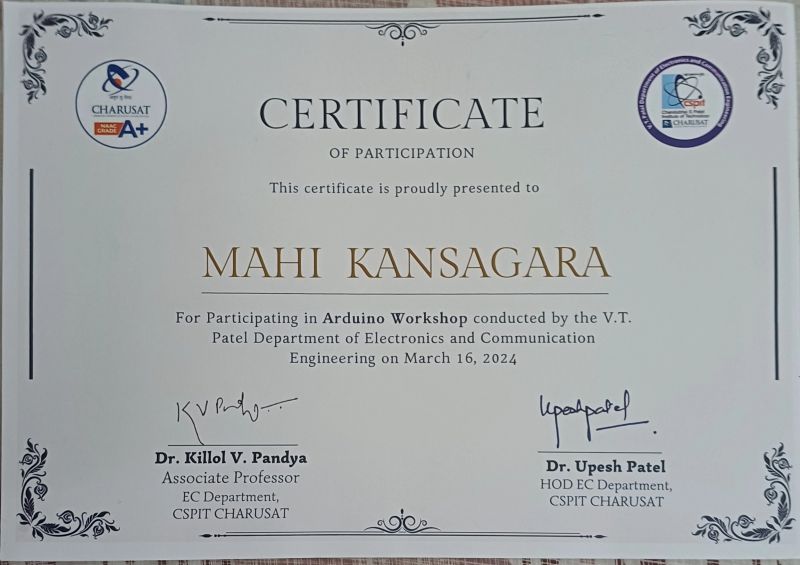 Mahi Kansagara on LinkedIn: #arduino #workshopexperience # ... Mahi Kansagara on LinkedIn: #arduino #workshopexperience # ...