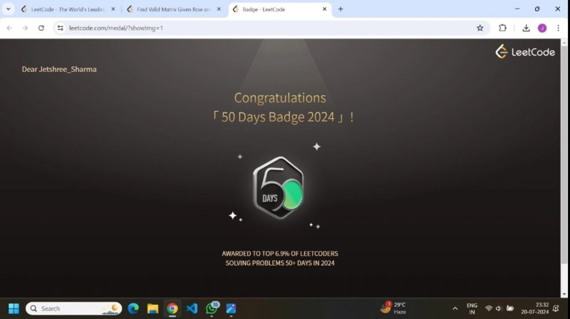 Jetshree Sharma on LinkedIn: #leetcode #achievement #codingjourney # ... Jetshree Sharma on LinkedIn: #leetcode #achievement #codingjourney # ...