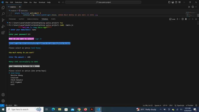Sana Tehniat on LinkedIn: #typescript #easypaisa #inquirer # ... Sana Tehniat on LinkedIn: #typescript #easypaisa #inquirer # ...