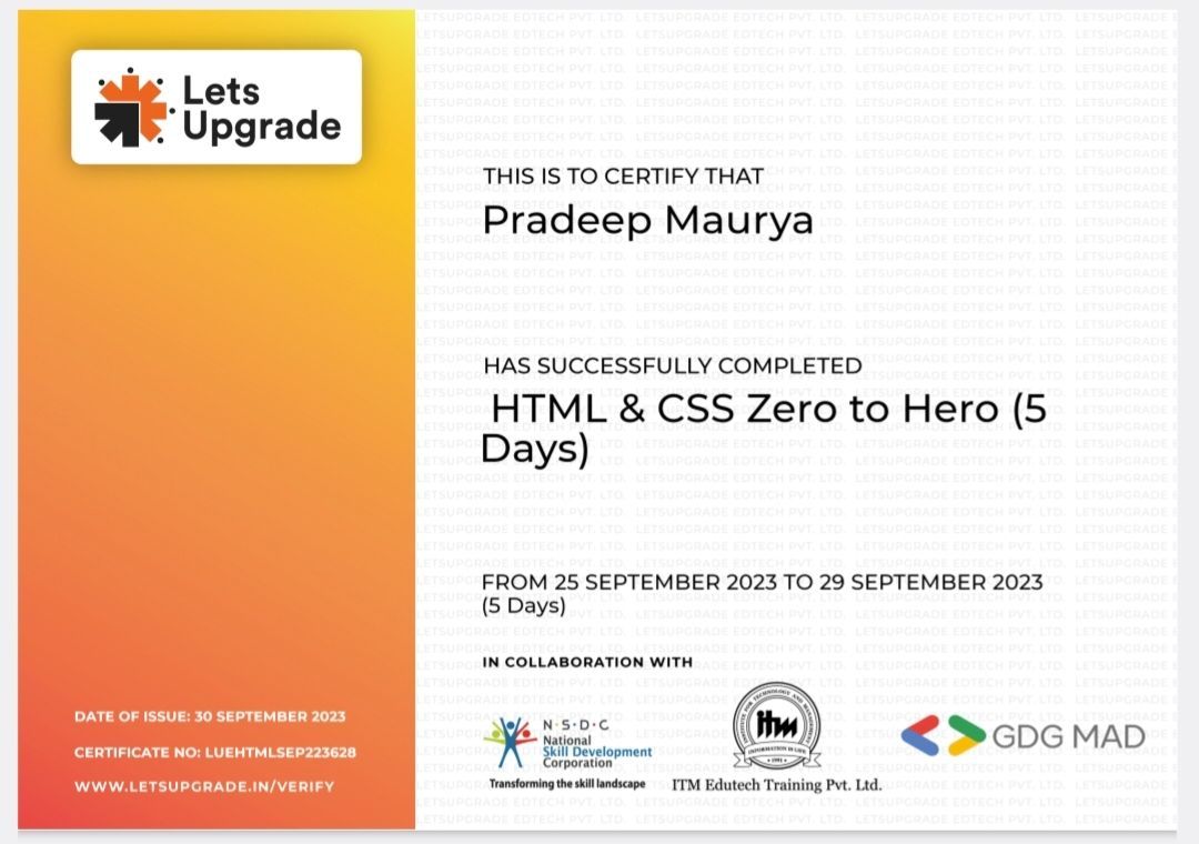 PRADEEP MAURYA on LinkedIn: Hey Everyone, I am excited to share that I ... PRADEEP MAURYA on LinkedIn: Hey Everyone, I am excited to share that I ...