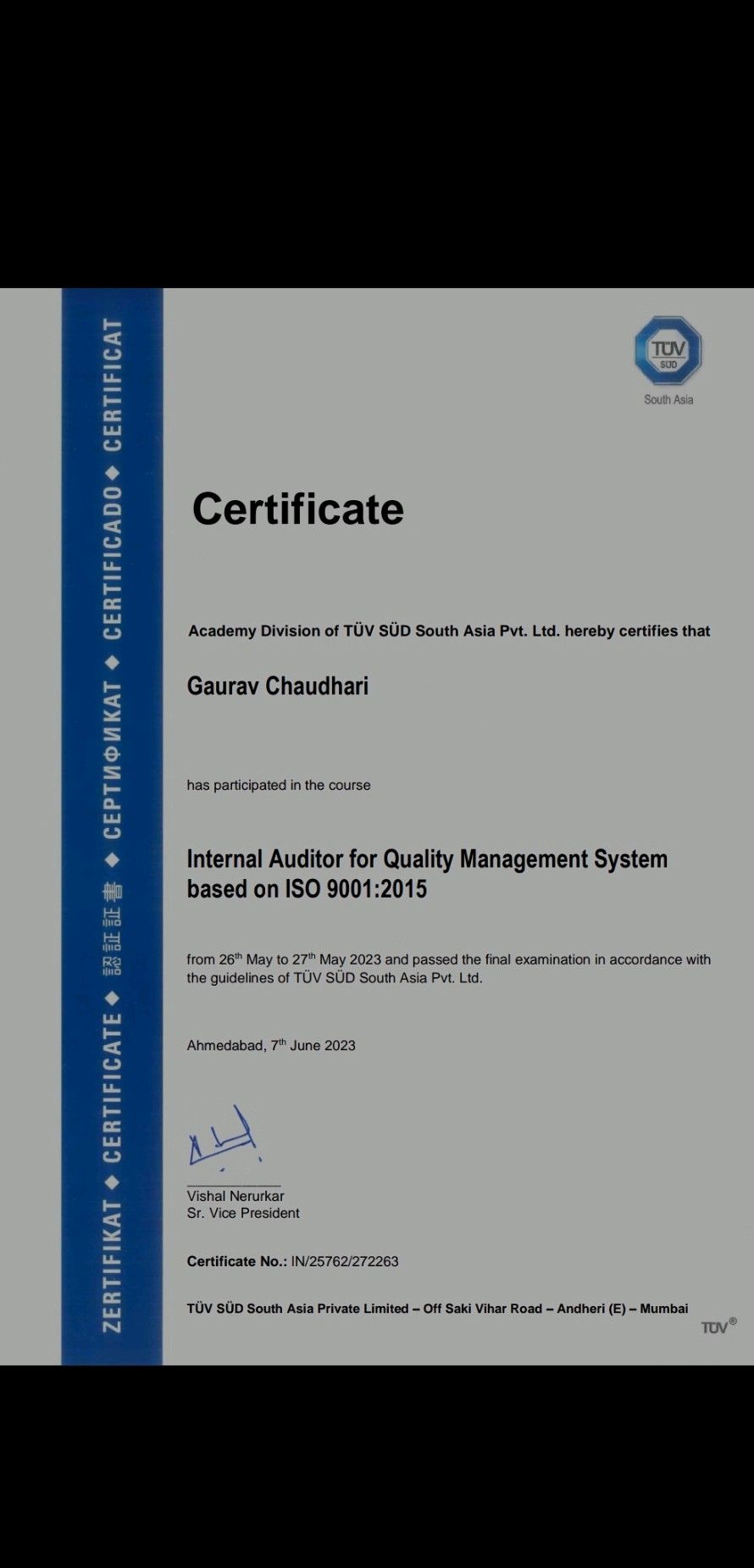 Gaurav Chaudhari on LinkedIn: Active participation and successful ... Gaurav Chaudhari on LinkedIn: Active participation and successful ...