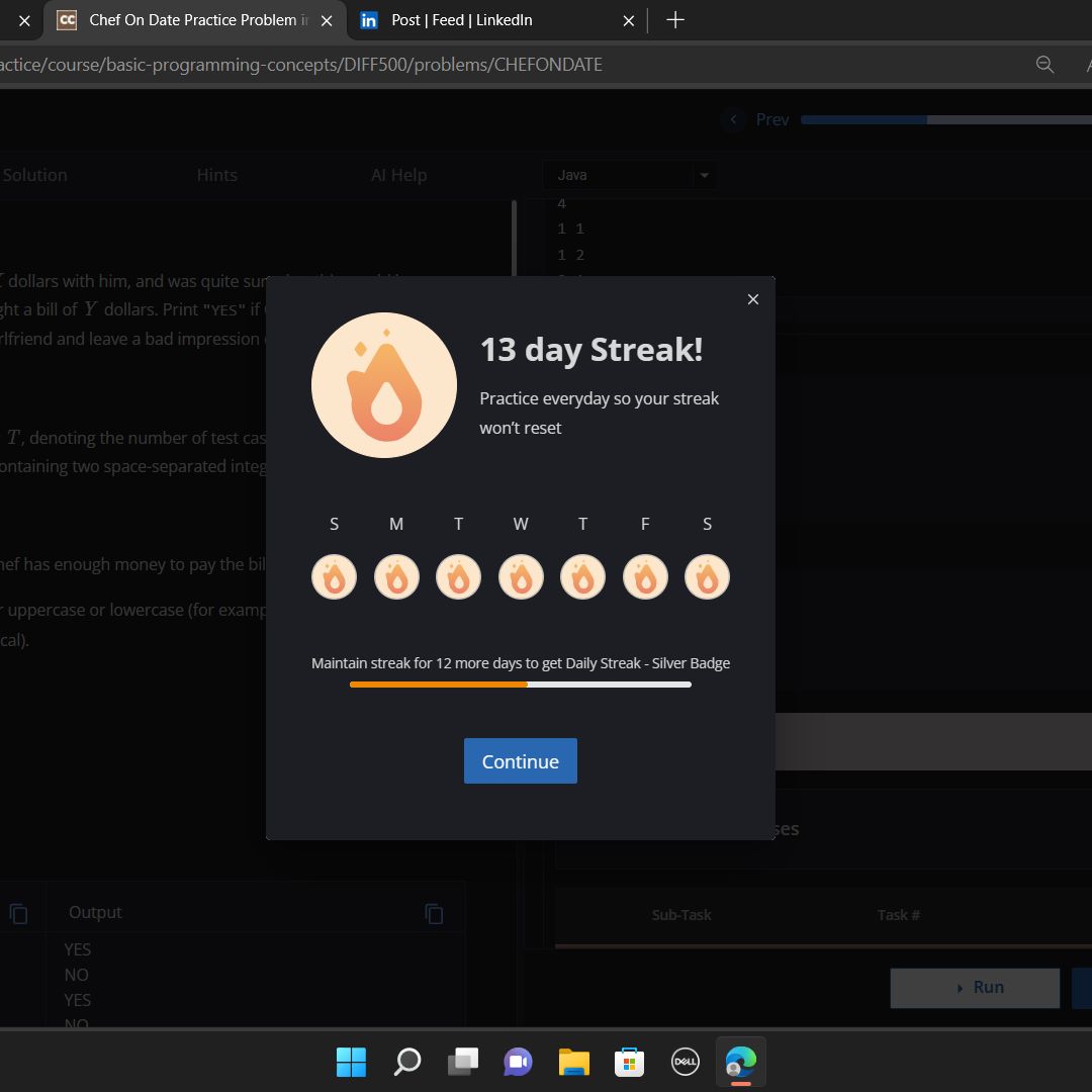 Aryan Barde on LinkedIn: #30daysofcodechef #java #consistency #day13 # ... Aryan Barde on LinkedIn: #30daysofcodechef #java #consistency #day13 # ...