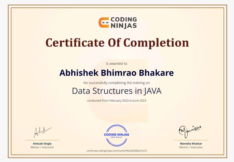Abhishek Bhakare on LinkedIn: #connections #java #codingninjas #coding ... Abhishek Bhakare on LinkedIn: #connections #java #codingninjas #coding ...