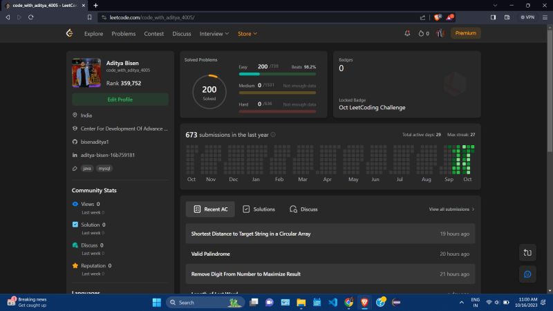 Aditya Bisen on LinkedIn: #leetcode #codingjourney #problemsolving # ... Aditya Bisen on LinkedIn: #leetcode #codingjourney #problemsolving # ...