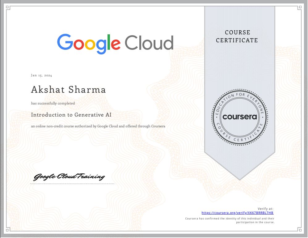 Akshat Sharma on LinkedIn: #genai #coursera Akshat Sharma on LinkedIn: #genai #coursera