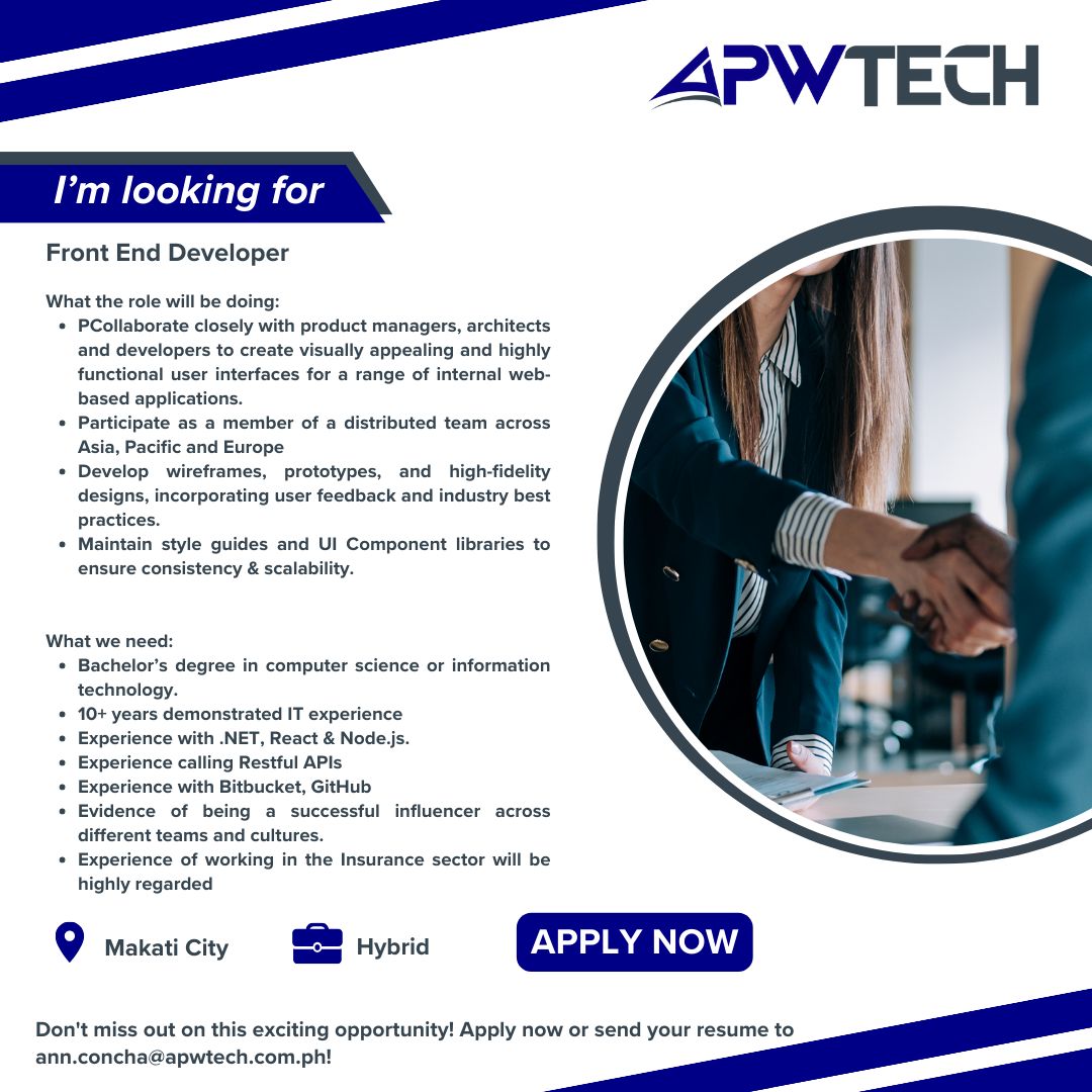 Ann C. on LinkedIn: #apwtechjobs #reactjs #restapi #frontenddeveloper # ... Ann C. on LinkedIn: #apwtechjobs #reactjs #restapi #frontenddeveloper # ...