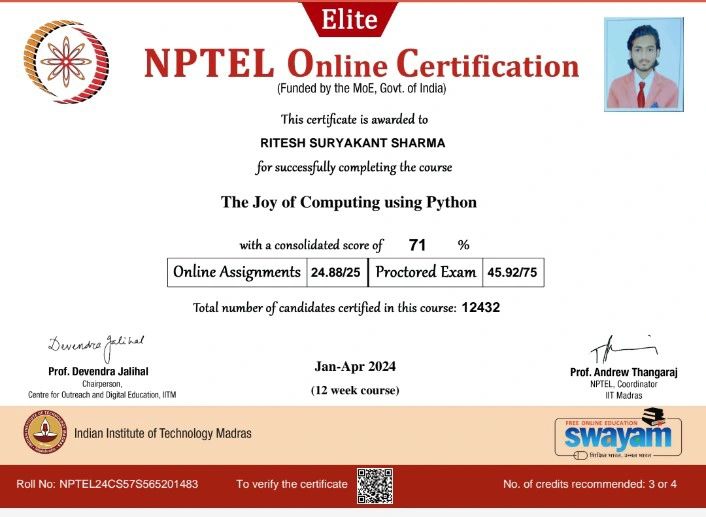 Ritesh Sharma on LinkedIn: #nptel #python Ritesh Sharma on LinkedIn: #nptel #python