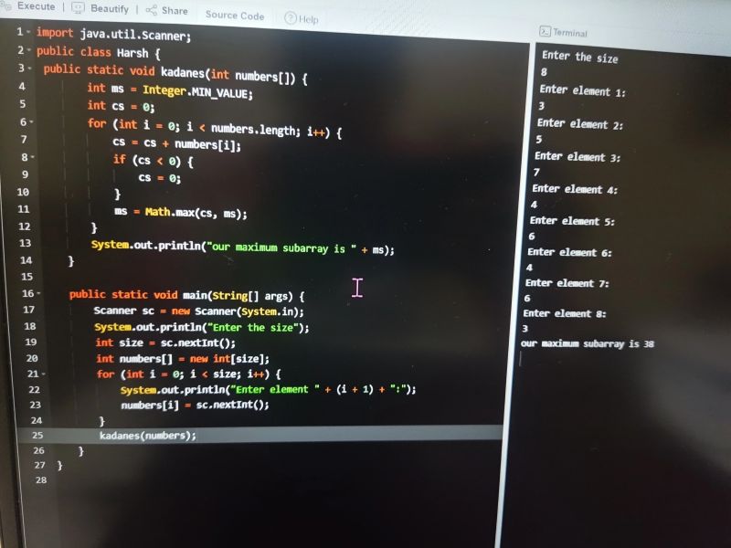 dsa challenge: max subarray sum optimization | Harsh Mishra posted on ... dsa challenge: max subarray sum optimization | Harsh Mishra posted on ...
