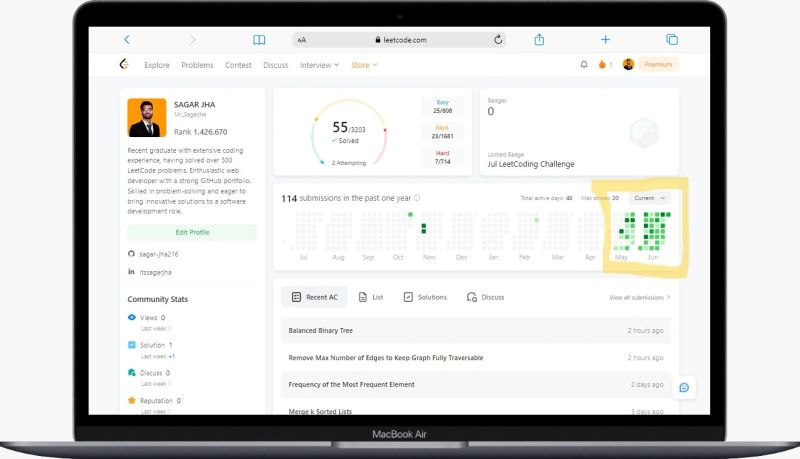 Sagar Jha on LinkedIn: #leetcode #coding #consistency #problemsolving # ... Sagar Jha on LinkedIn: #leetcode #coding #consistency #problemsolving # ...