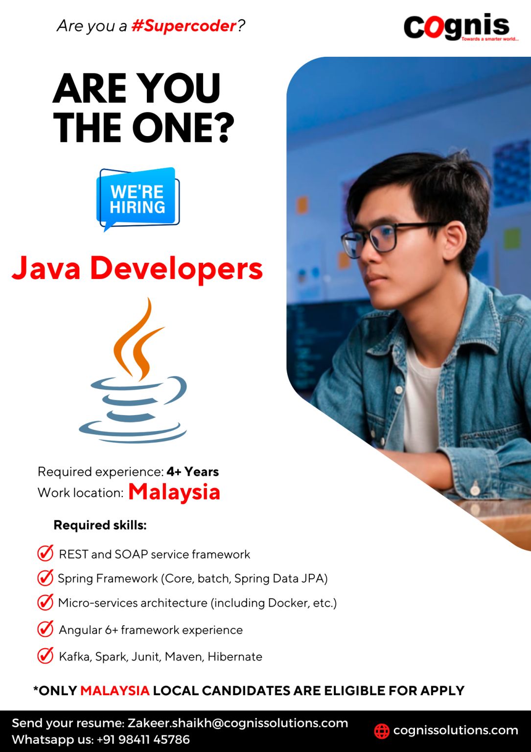 Cognis Solutions Pvt Ltd on LinkedIn: #javadevelopers #techjobs # ... Cognis Solutions Pvt Ltd on LinkedIn: #javadevelopers #techjobs # ...