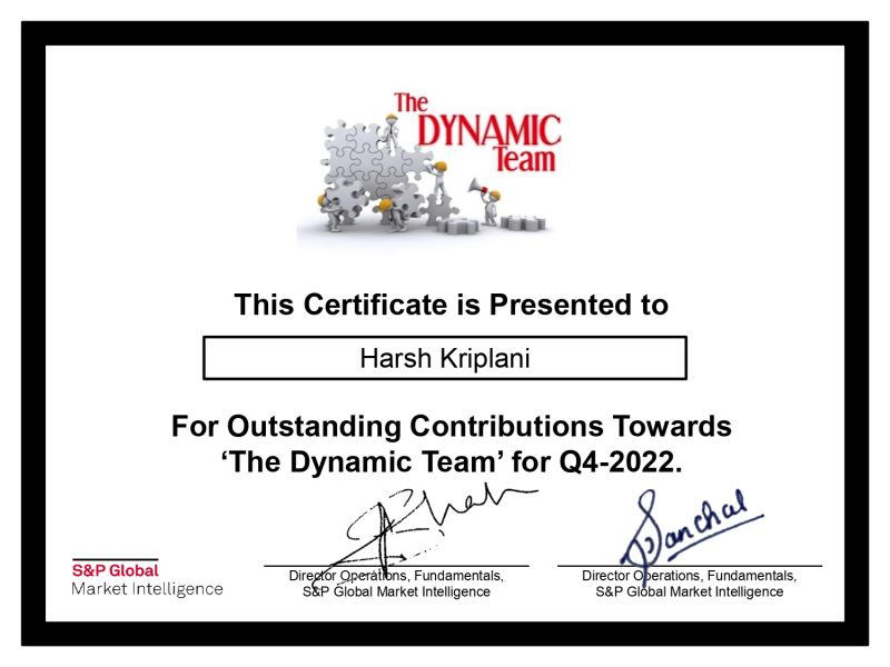 Harsh Kriplani on LinkedIn: #proud #teamwork #recognition #spglobal Harsh Kriplani on LinkedIn: #proud #teamwork #recognition #spglobal