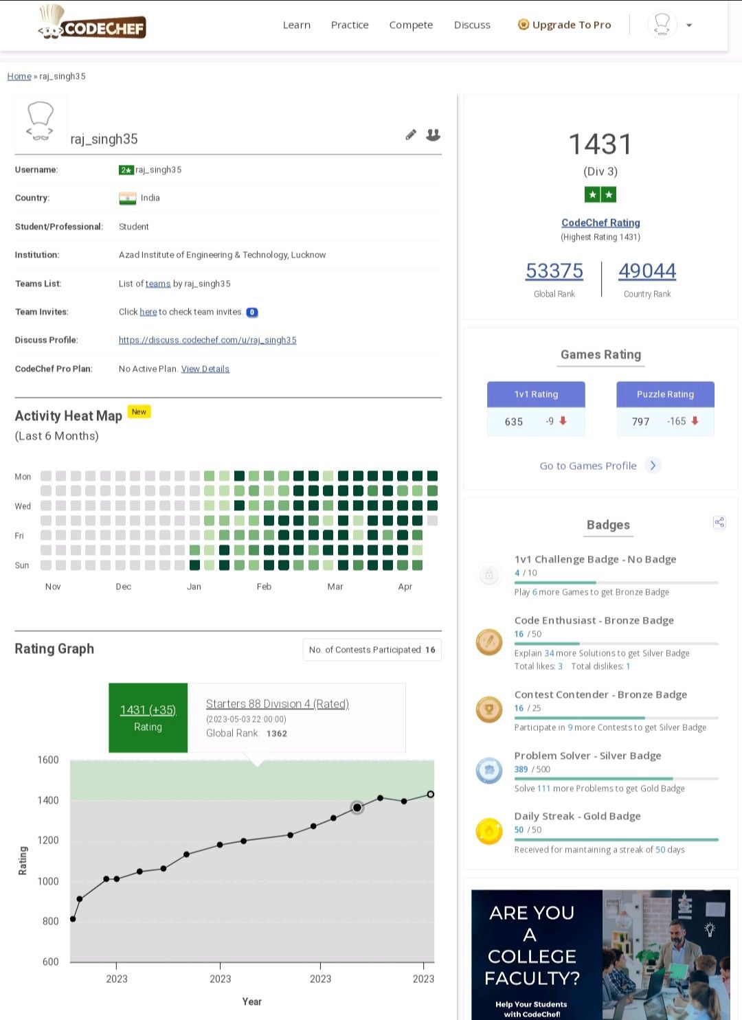 Raj Singh on LinkedIn: #connections #codechef #coding | 19 comments Raj Singh on LinkedIn: #connections #codechef #coding | 19 comments