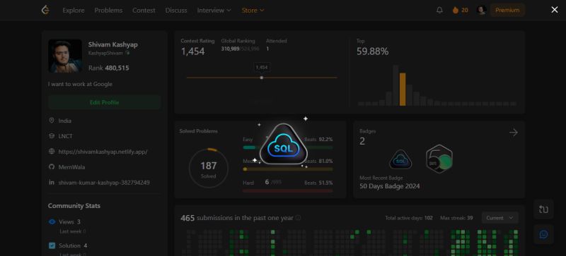 Shivam Kumar Kashyap on LinkedIn: #sql #mysql #leetcode # ... Shivam Kumar Kashyap on LinkedIn: #sql #mysql #leetcode # ...