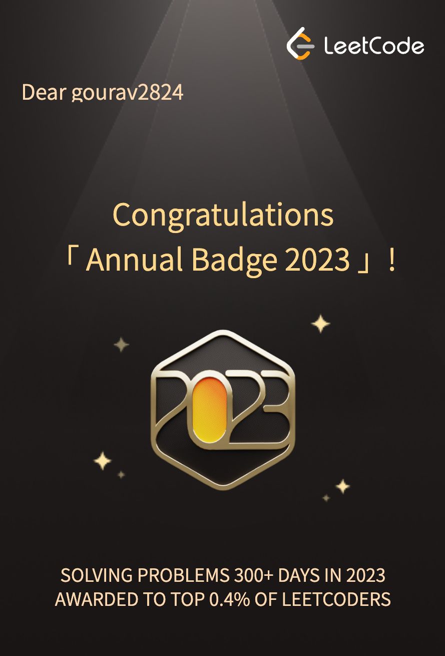Gourav Anand on LinkedIn: #leetcode #milestoneachievement #award # ... Gourav Anand on LinkedIn: #leetcode #milestoneachievement #award # ...