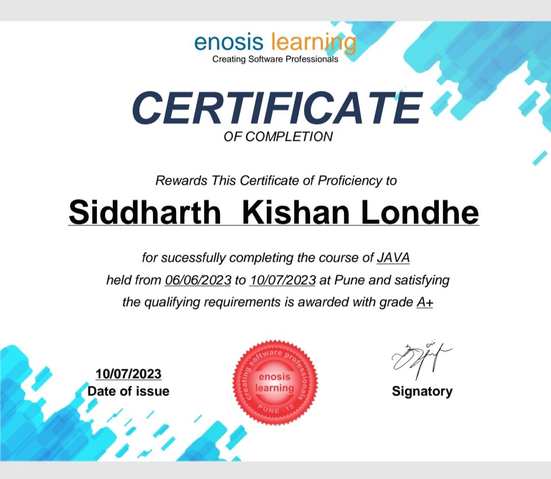 Siddharth Londhe on LinkedIn: #java #javadeveloper #javaprogramming Siddharth Londhe on LinkedIn: #java #javadeveloper #javaprogramming
