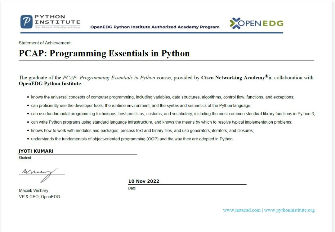 Jyoti Kumari on LinkedIn: #cisco #python Jyoti Kumari on LinkedIn: #cisco #python