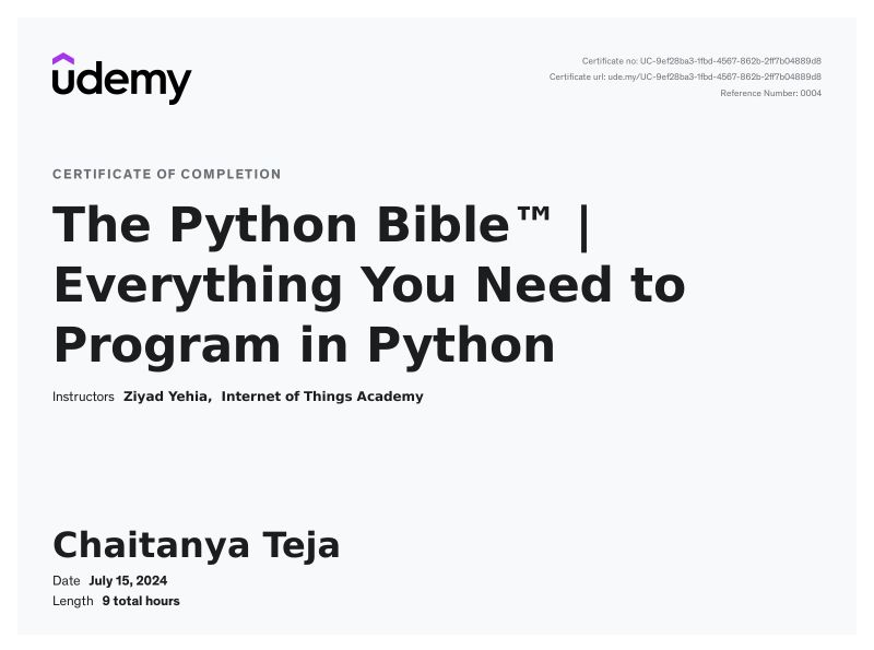 chaitanya teja on LinkedIn: #python #programming chaitanya teja on LinkedIn: #python #programming