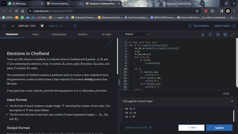 Aayush Talukdar on LinkedIn: #codechef #codingchallenge #pythoncoding # ... Aayush Talukdar on LinkedIn: #codechef #codingchallenge #pythoncoding # ...