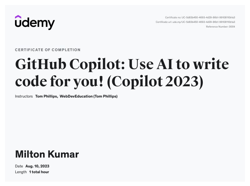 Milton Kumar on LinkedIn: #github #openai #learnings #githubcopilot # ... Milton Kumar on LinkedIn: #github #openai #learnings #githubcopilot # ...
