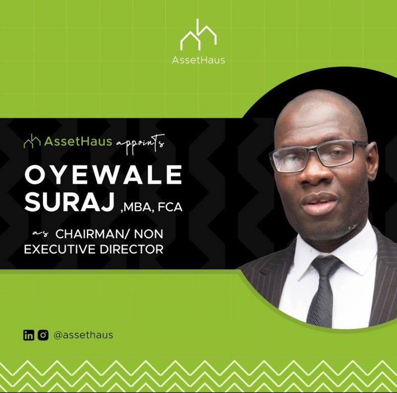 Suraj Oyewale, FCA on LinkedIn: Asset Haus is the holding company of AM ... Suraj Oyewale, FCA on LinkedIn: Asset Haus is the holding company of AM ...