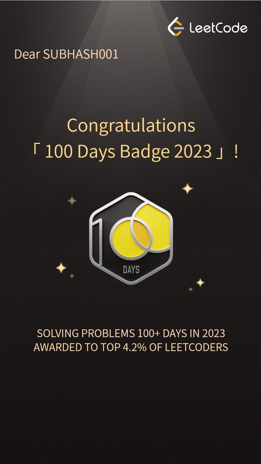 Subhash Kumar on LinkedIn: #leetcode #leetcode2023 #coding # ... Subhash Kumar on LinkedIn: #leetcode #leetcode2023 #coding # ...