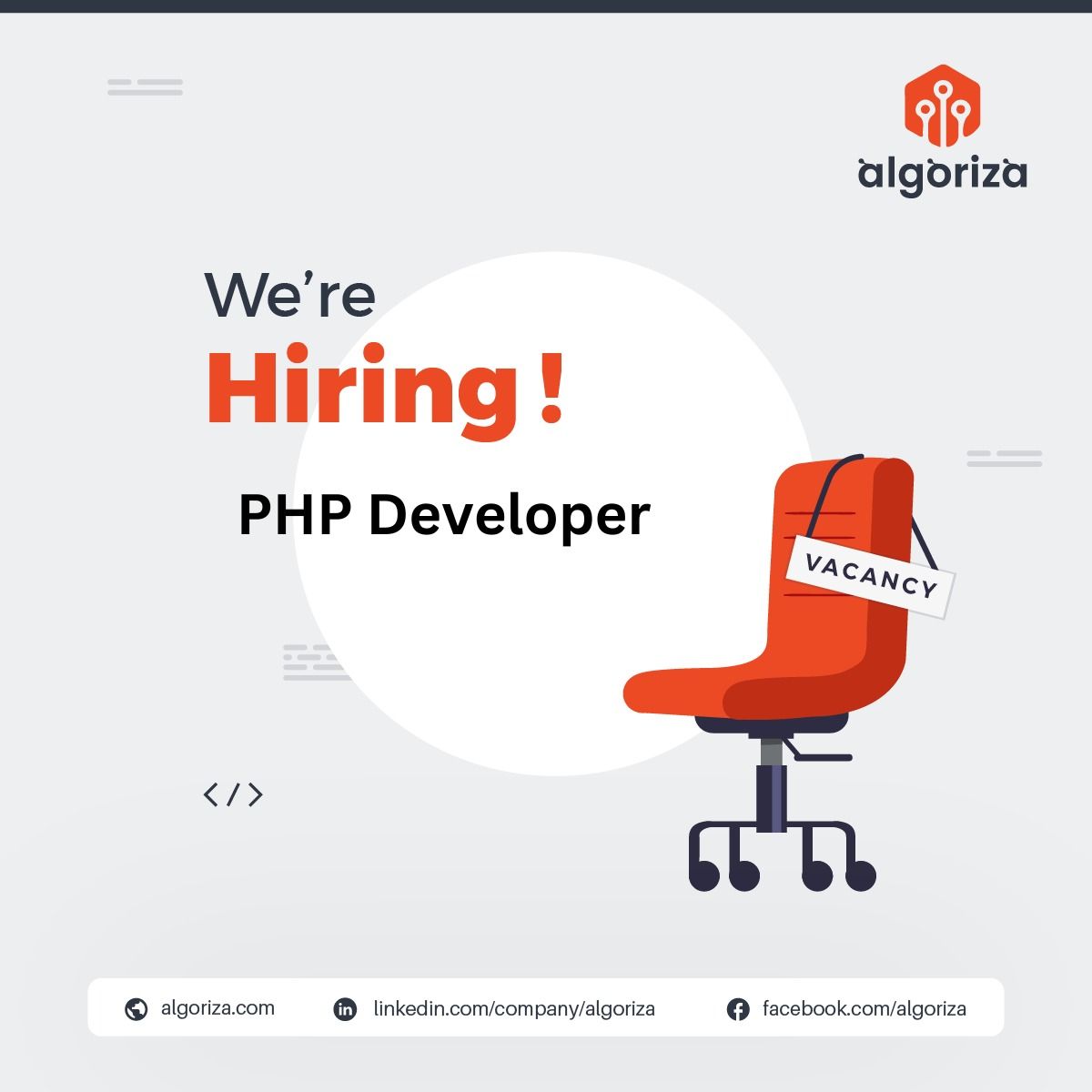 Algoriza on LinkedIn: Available Vacancy: PHP Developer Type: Full Time ... Algoriza on LinkedIn: Available Vacancy: PHP Developer Type: Full Time ...
