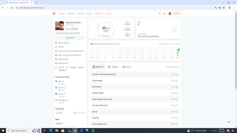 Muhammad Zahid on LinkedIn: #codingjourney #leetcode #programming # ... Muhammad Zahid on LinkedIn: #codingjourney #leetcode #programming # ...