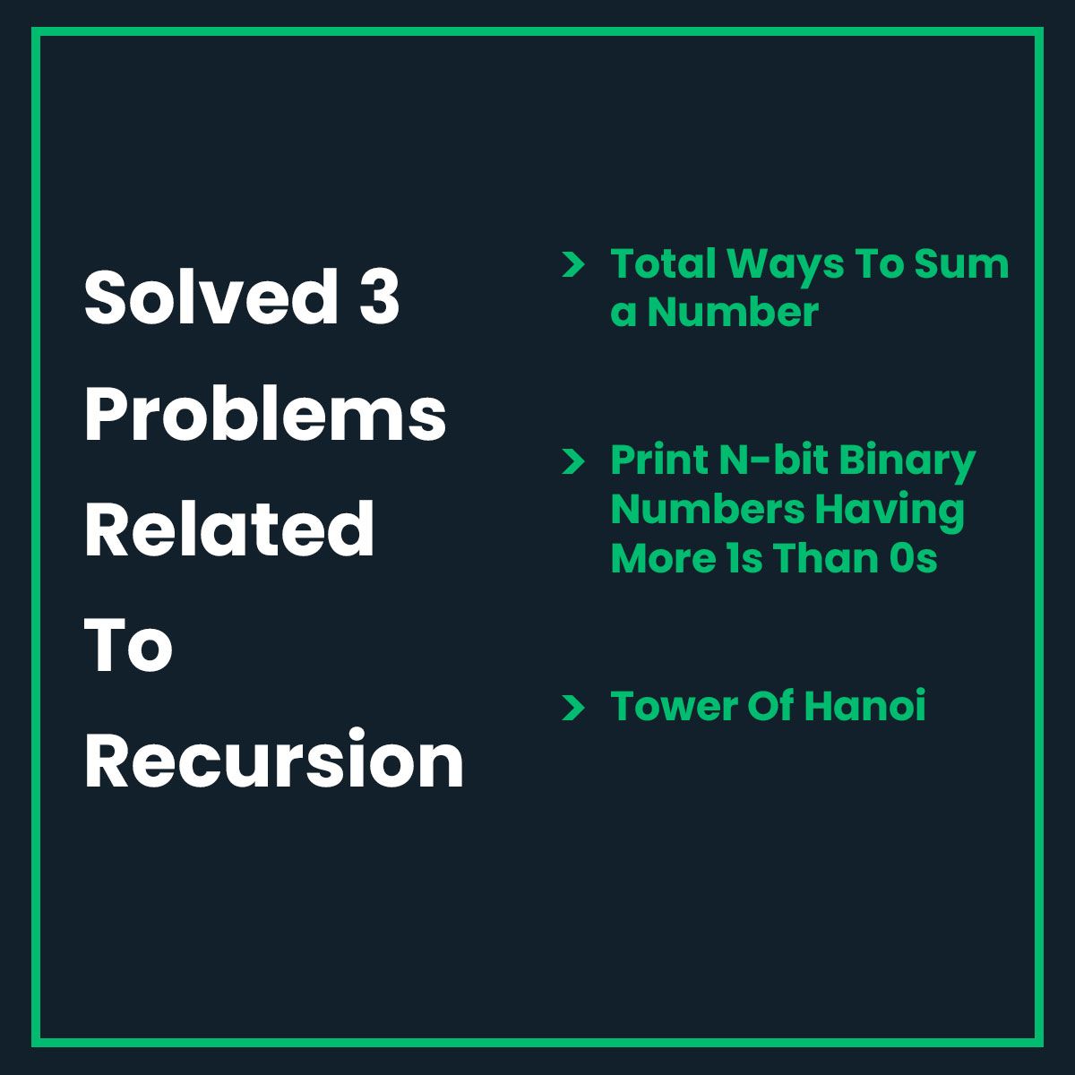 Hajra Naeem on LinkedIn: I have solved 3 problems related to Recursion ... Hajra Naeem on LinkedIn: I have solved 3 problems related to Recursion ...