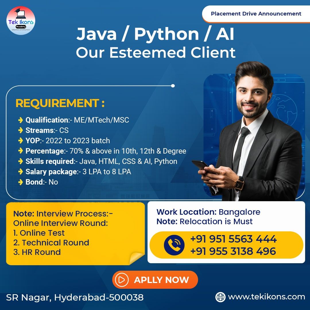 Tek Ikons Academy on LinkedIn: #jobplacement #jobopportunity # ... Tek Ikons Academy on LinkedIn: #jobplacement #jobopportunity # ...