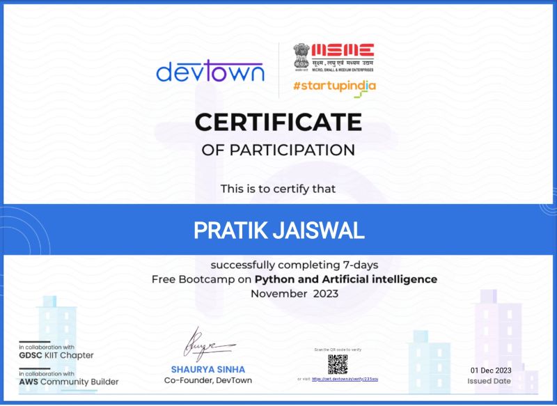 Pratik Jaiswal on LinkedIn: #python #ai Pratik Jaiswal on LinkedIn: #python #ai
