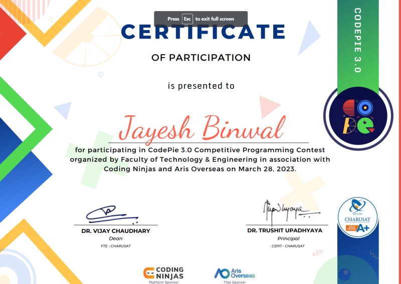 Jayesh Binwal on LinkedIn: #coding #competitiveprogramming #technology Jayesh Binwal on LinkedIn: #coding #competitiveprogramming #technology