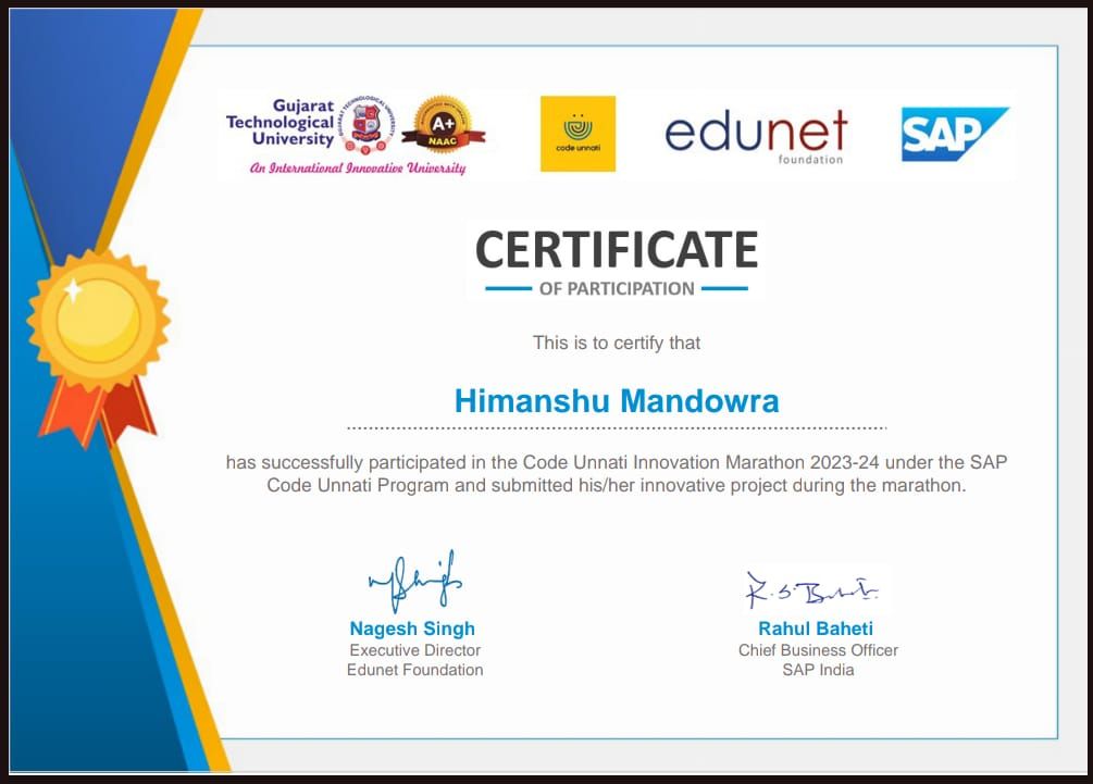 Himanshu Mandowra on LinkedIn: #innovationjourney #codeunnati #sap # ... Himanshu Mandowra on LinkedIn: #innovationjourney #codeunnati #sap # ...