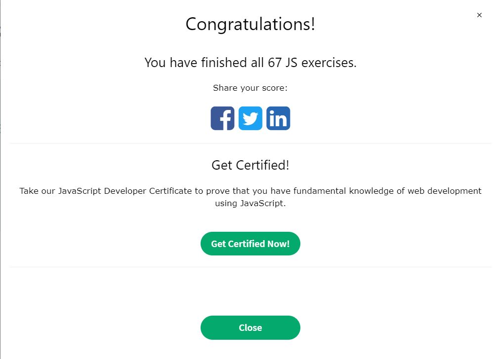 Priyanshu Rathod on LinkedIn: Completing JavaScript exercises on ... Priyanshu Rathod on LinkedIn: Completing JavaScript exercises on ...