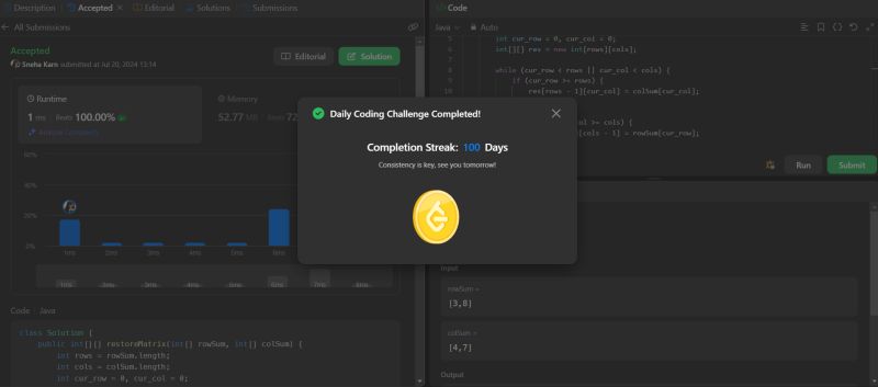 Sneha Karn on LinkedIn: #100daysstreak #leetcode #consistency Sneha Karn on LinkedIn: #100daysstreak #leetcode #consistency