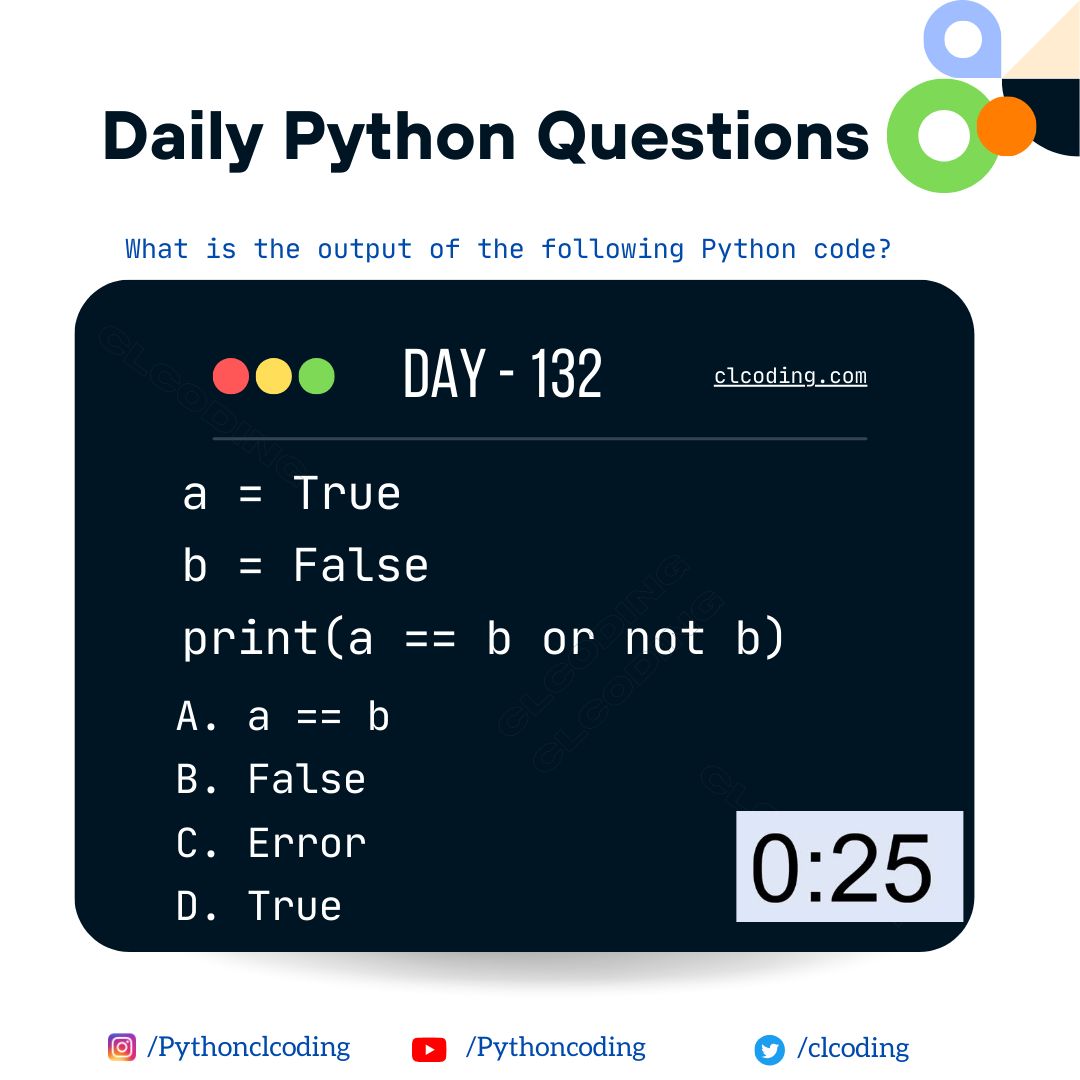Python Coding on LinkedIn: Python Coding challenge - Day 132 | What is ... Python Coding on LinkedIn: Python Coding challenge - Day 132 | What is ...