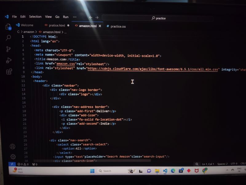 Bhanu Dadhich on LinkedIn: #webdevelopment #html #css #amazonclone Bhanu Dadhich on LinkedIn: #webdevelopment #html #css #amazonclone