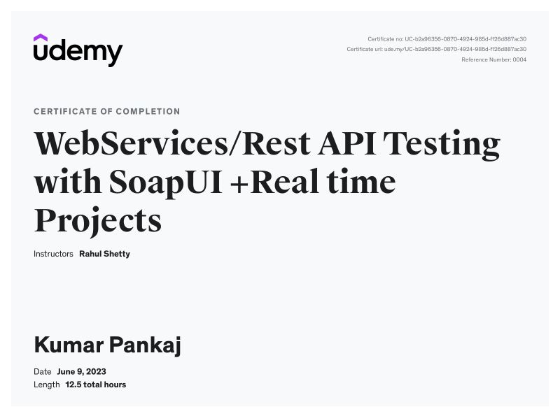 Pankaj Kumar on LinkedIn: #soapui #testautomation #apiautomation # ... Pankaj Kumar on LinkedIn: #soapui #testautomation #apiautomation # ...
