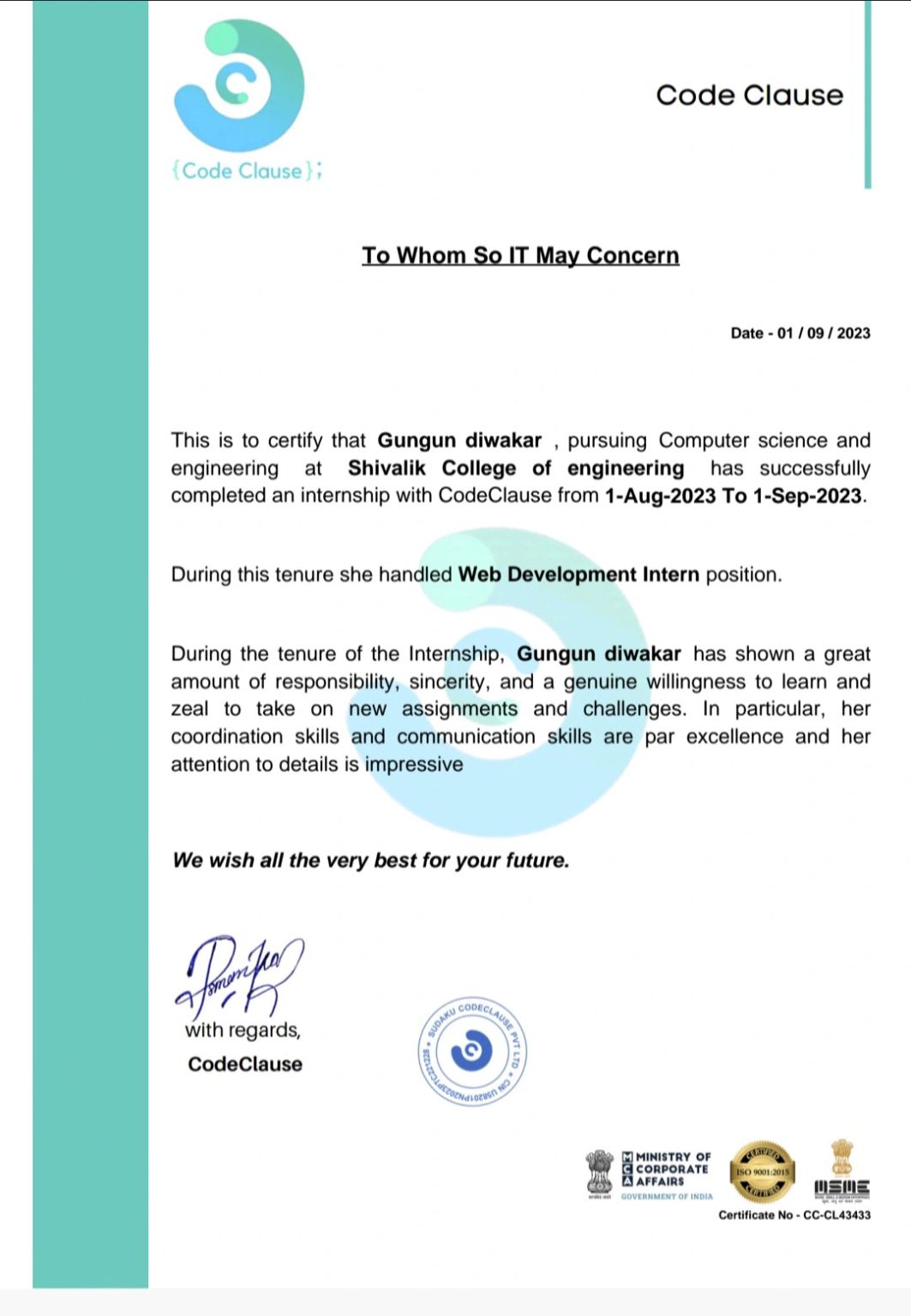 Gungun Diwakar on LinkedIn: #codeclause #internship Gungun Diwakar on LinkedIn: #codeclause #internship