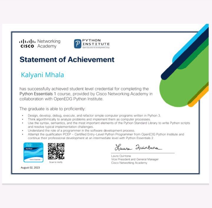 Kalyani Mhala on LinkedIn: #connections #python #pythonprogramming # ... Kalyani Mhala on LinkedIn: #connections #python #pythonprogramming # ...
