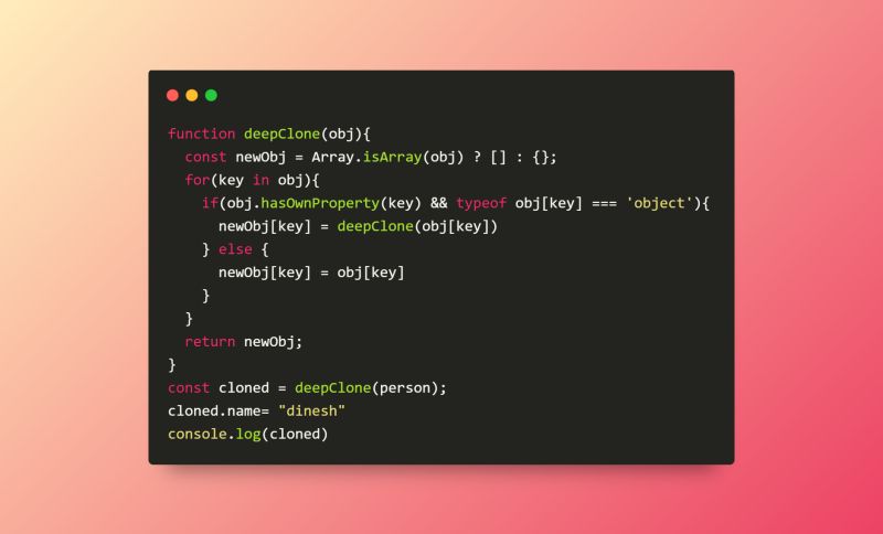 Dinesh katariya on LinkedIn: code to create a deep clone of object ... Dinesh katariya on LinkedIn: code to create a deep clone of object ...