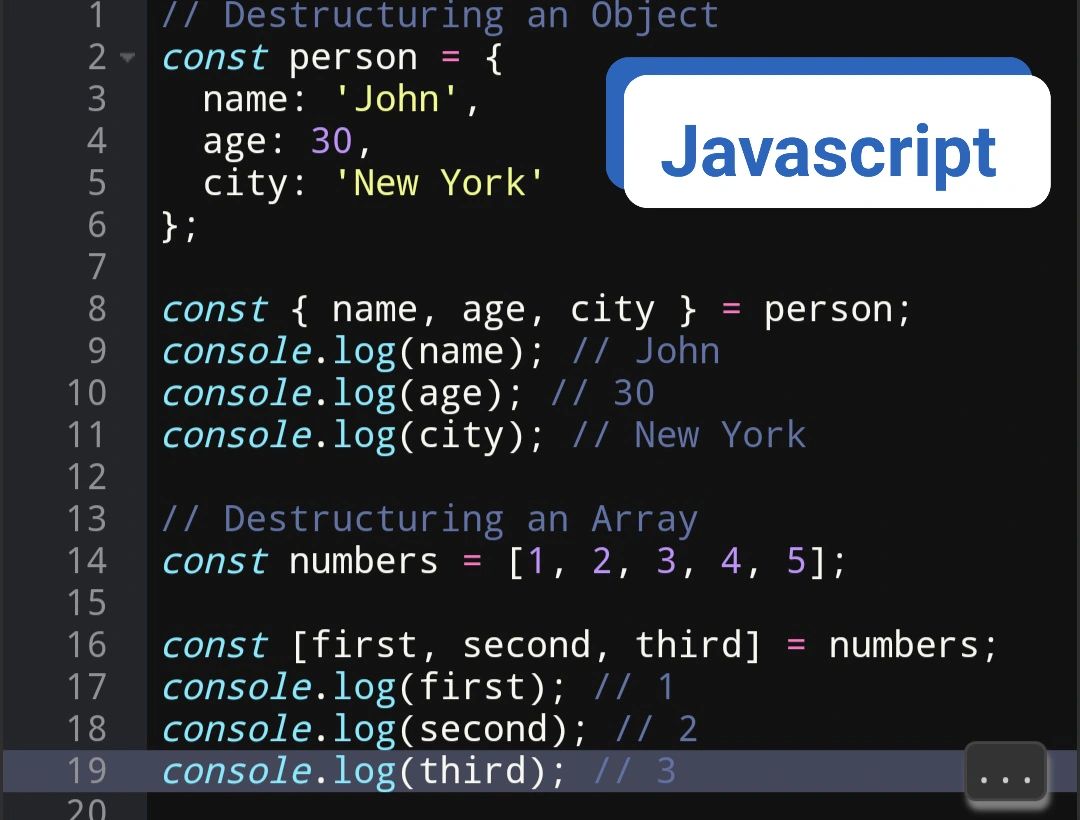 Kishan Dharajiya on LinkedIn: Destructure Objects and Arrays ... Kishan Dharajiya on LinkedIn: Destructure Objects and Arrays ...
