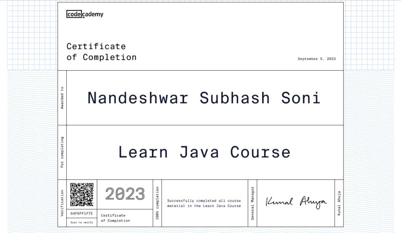 Nandeshwar soni on LinkedIn: #codecademy #javaprogramming #corejava # ... Nandeshwar soni on LinkedIn: #codecademy #javaprogramming #corejava # ...
